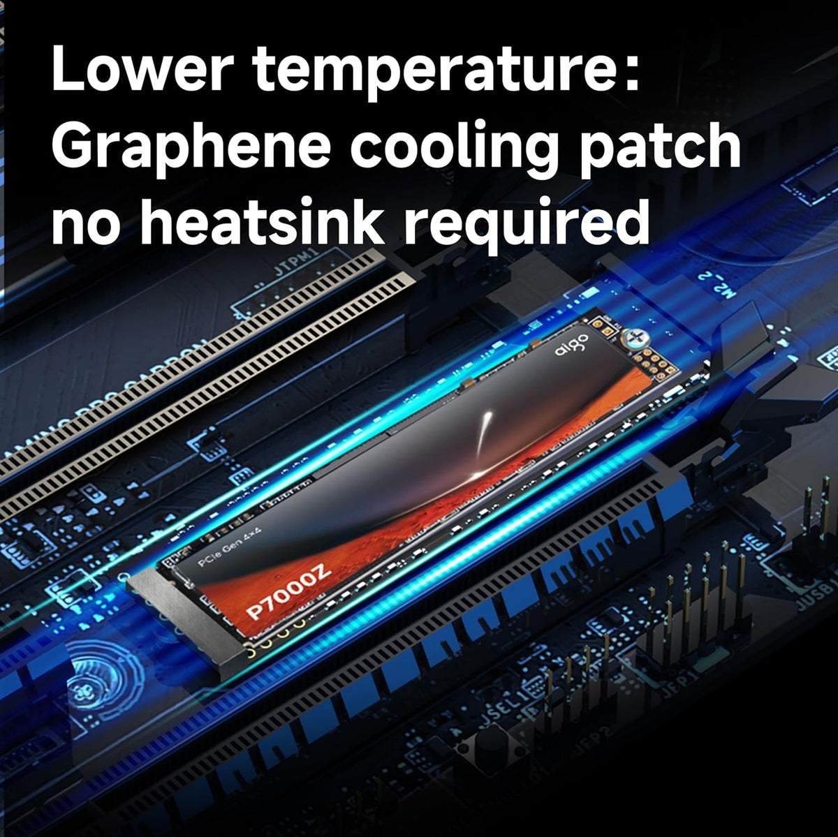 aigo P7000Z M.2 SSD 1TB/2TB Nvme 7450MB/s Internal SSD PCIe Gen4 M2 So